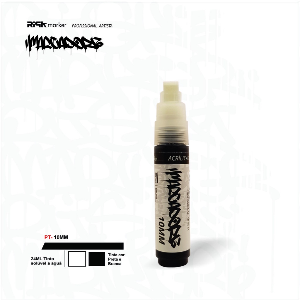 Marcador tinta acrílica 10mm Risk marker | Shopee Brasil