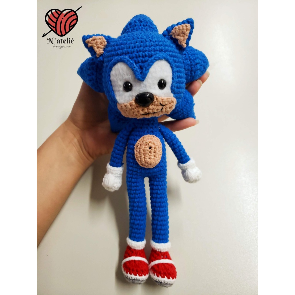 Sonic Amigurumi (sonic de crochê) | Shopee Brasil