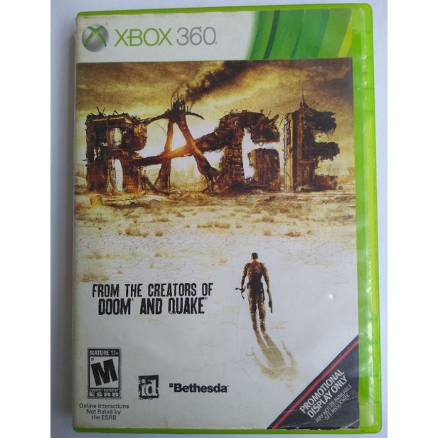 JOGO RAGE XBOX 360 MÍDIA FÍSICA ORIGINAL | Shopee Brasil