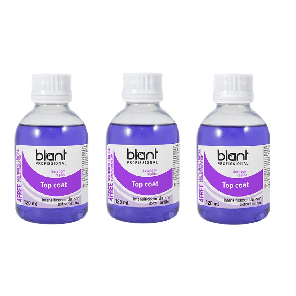 Blant Base Profissional Top Coat Kit 3un de 120ml | Shopee Brasil