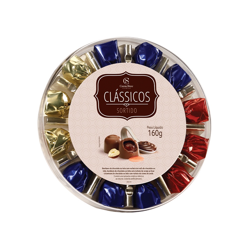 Caixa Bombons Clássicos Sortido 160G Cacau Show | Shopee Brasil