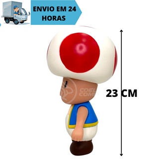Boneco Toad Super Mario Bros - Grandes 23Cm Articulado Cogumelo Action ...