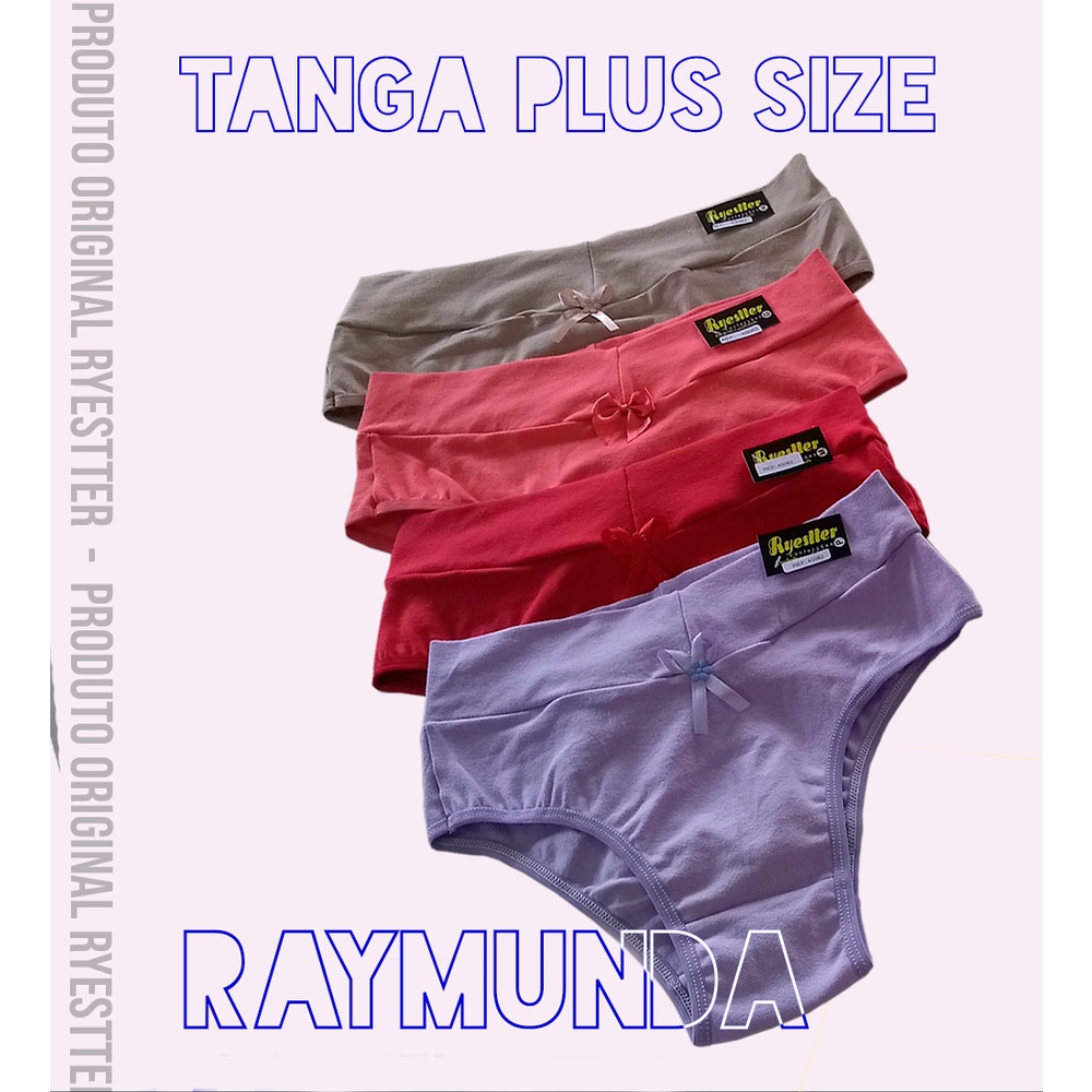Kit Tanga PLUS SIZE Raymunda - 3 unid. | Shopee Brasil