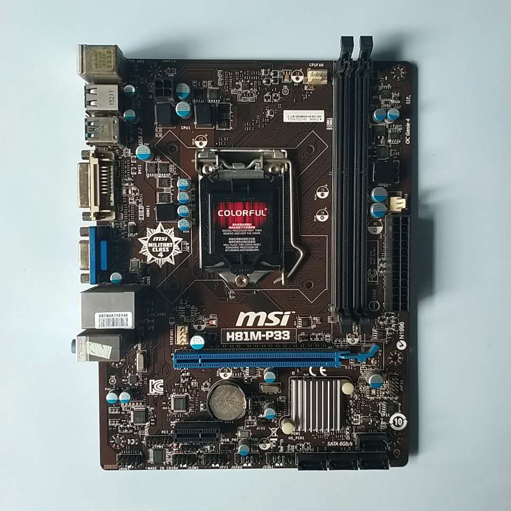 MSI H81M-P33 Desktop Motherboard H81 Socket LGA 1150 DDR3 16G Micro-ATX UEFI BIOS Original Used ...