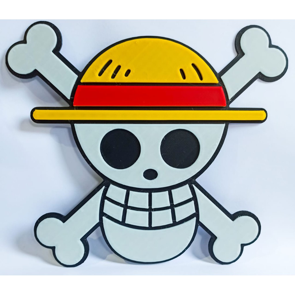 Quadro Decorativo One Piece - Emblema da bandeira do Luffy - Mugiwara ...