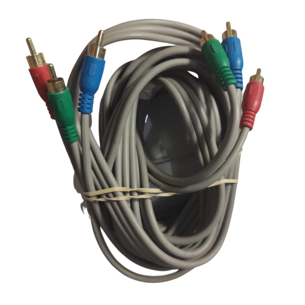 Cabo Video Componente 3 RCA x 3 RCA 3 metros | Shopee Brasil