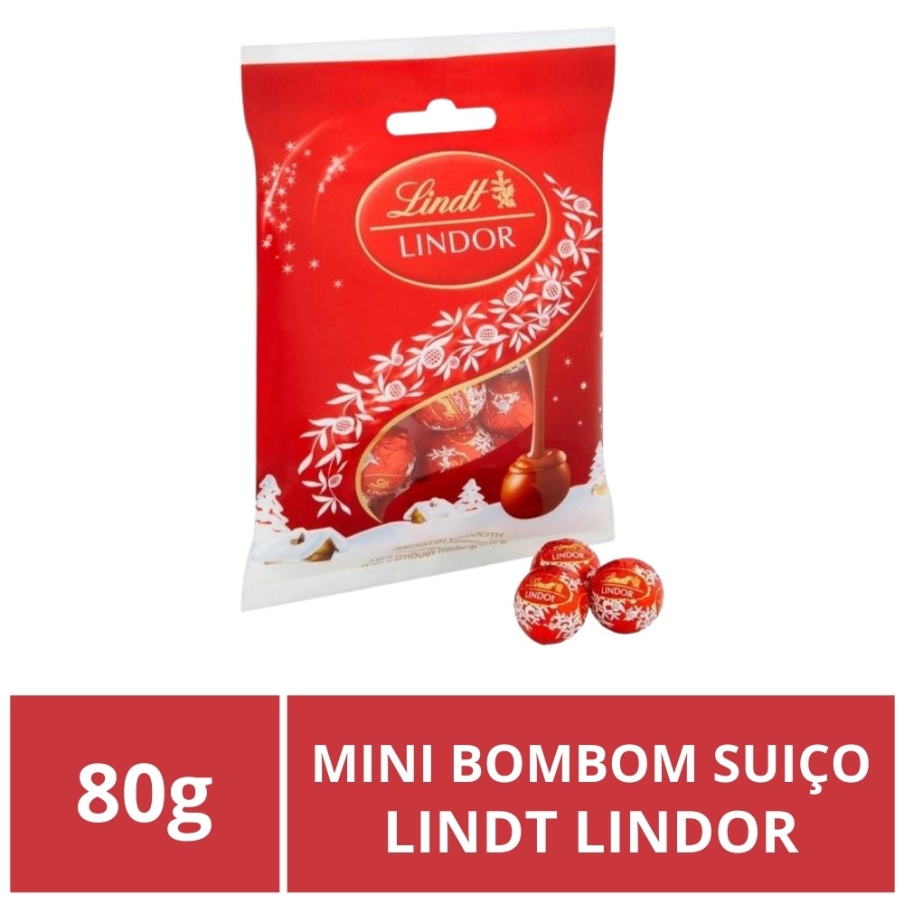 Chocolate Lindt Lindor Mini Ao Leite, 1 Pacote de 80g | Shopee Brasil
