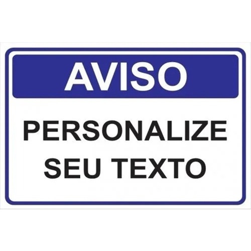 Placa Aviso Ambientes Personalizada Ps/pvc 50x30cm | Shopee Brasil