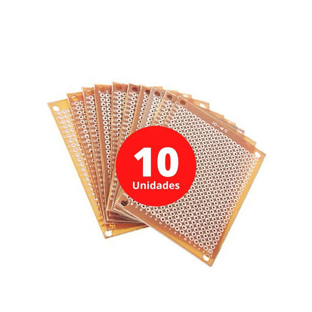 Pcb 5x7 Mini Protoboard Fenolite Para Pcb Circuito Eletronico Esp8266 Arduino Nodemcu X 10 ...