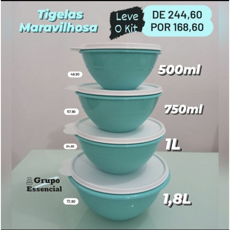 kit tigelas Maravilhosas Tupperware | Shopee Brasil