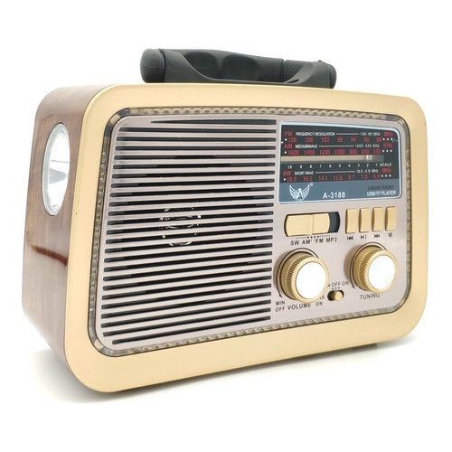 Radio Am Fm Portatil Retro Vintage Antigo Laterna Usb Altomex A-3188 ...