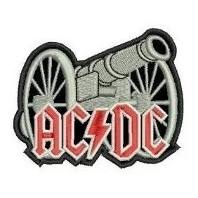 Patch Banda Bordado Logo Acdc Canhão Hard Rock Termocolante | Shopee Brasil