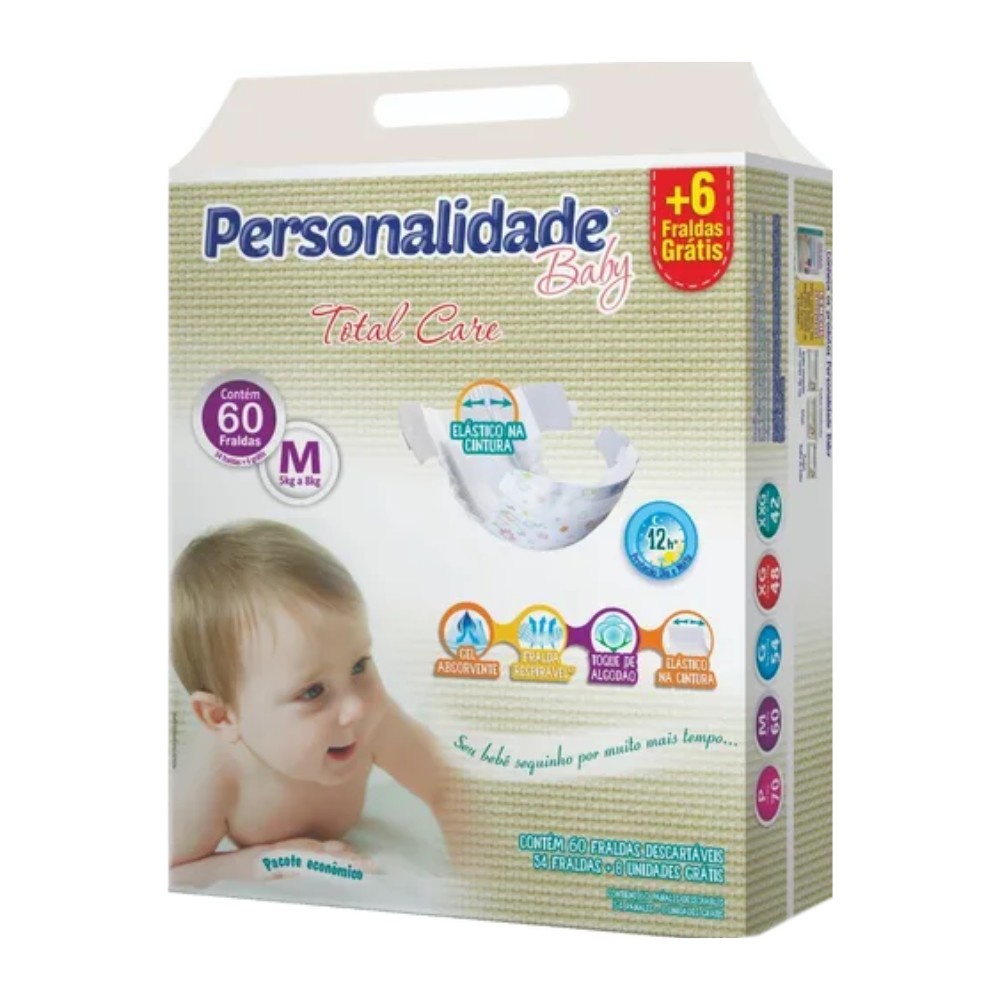 Fralda Infantil Personalidade Baby Total Care | Shopee Brasil