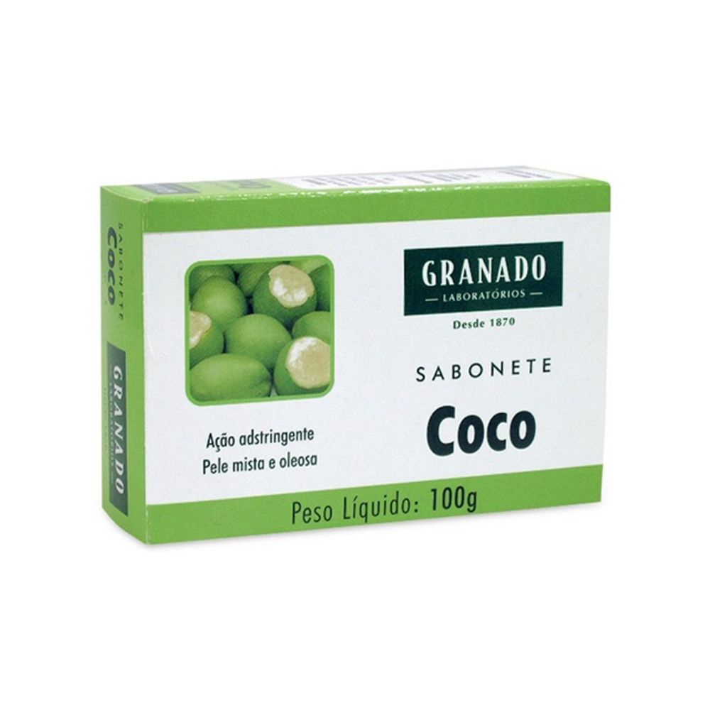 Sabonete em Barra Granado Coco Pele Mista a Oleosa com 100g | Shopee Brasil