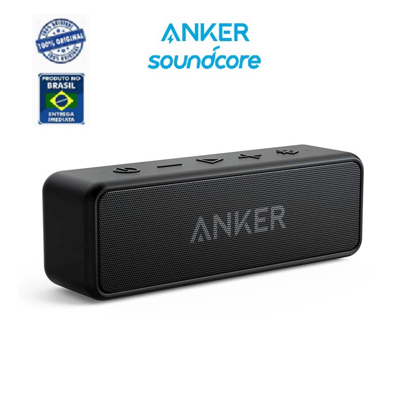 Caixa de som Anker Soundcore 2 - Bluetooth - Cor Preta - Pronta entrega | Shopee Brasil