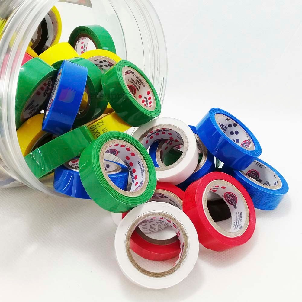 Fita adesiva colorida 12MMX10M – EUROCEL | Shopee Brasil
