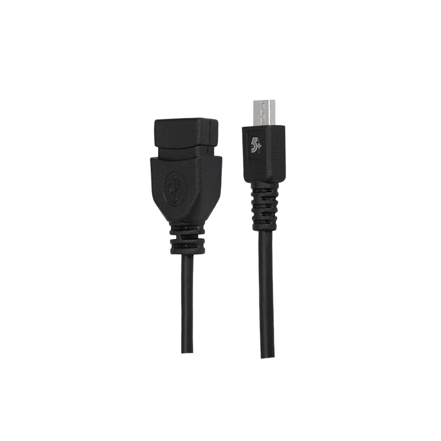 Cabo Micro USB + USB A femea - 17CM preto 018-0112 | Shopee Brasil