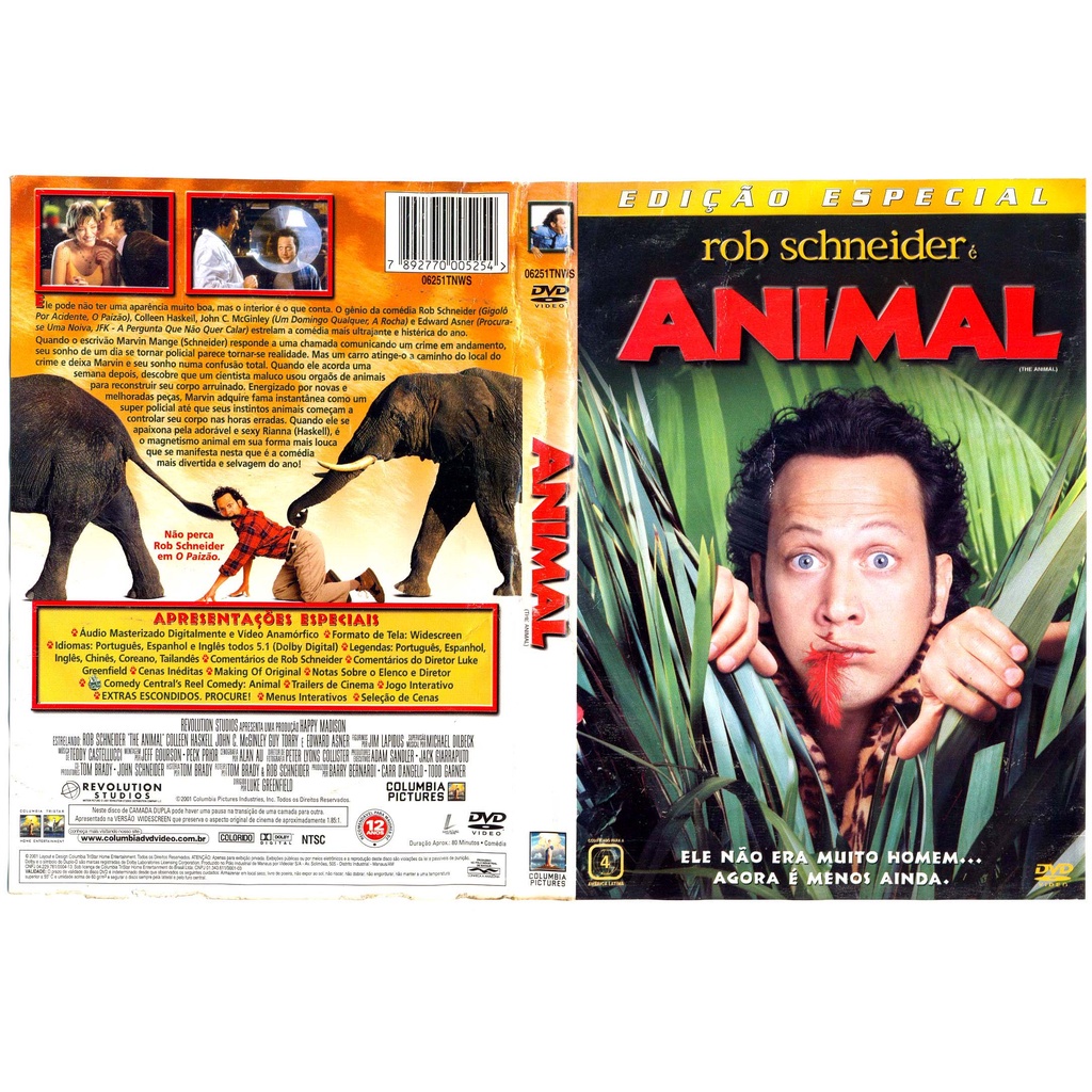DVD Animal - Rob Schneider - C/ Encarte Interno | Shopee Brasil