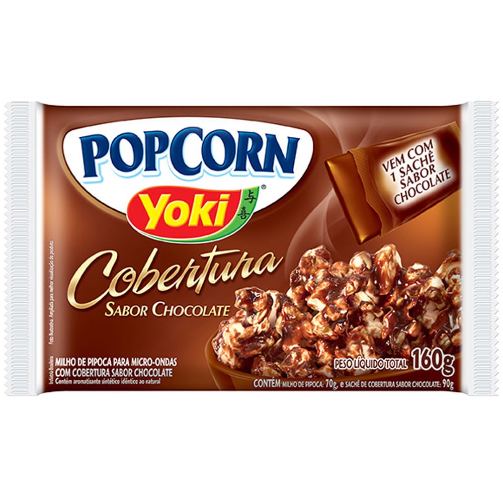 2 unidades Pipoca para Microondas Pop Corn Cobertura Chocolate 160g ...