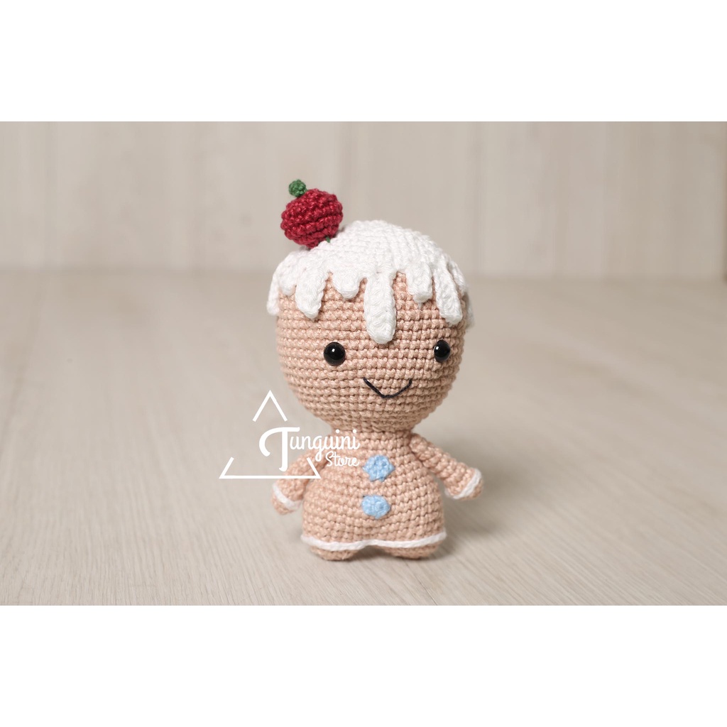 Bonequinho Biscoito Ginger Amigurumi | Shopee Brasil