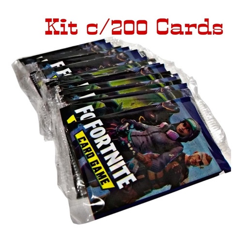 Fortnite Kit 50 Pacotinhos Fortnite= 200 Cartinhas Para Brincar Cards ...