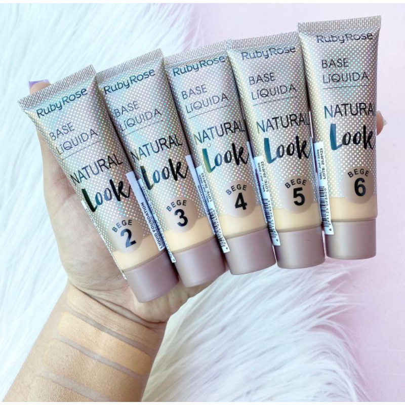 Base Liquida BEGE Natural Look Ruby Rose | Shopee Brasil