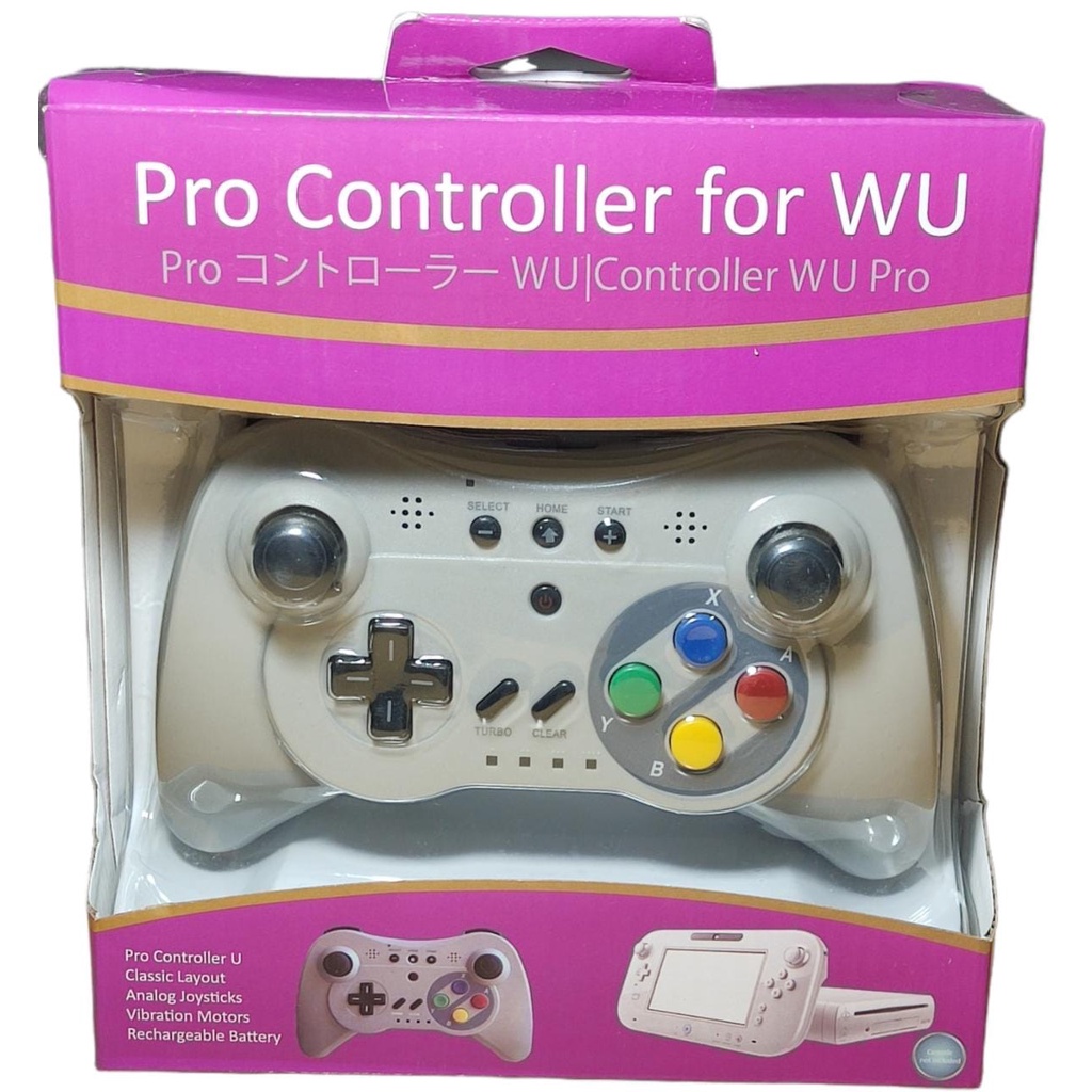 Controle Pro Controller Wii U Sem Fio Ed. formato Snes Turbo | Shopee ...