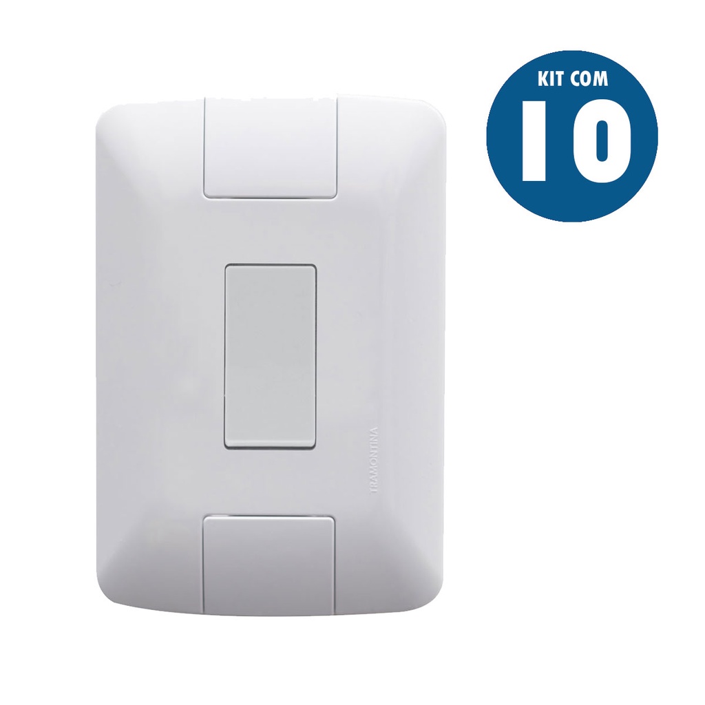 Kit 10 Conjunto 1 Interruptor Simples Aria 4x2 Tramontina | Shopee Brasil