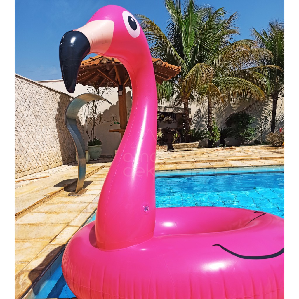 Boia Adulto Flamingo Gigante 120 Centímetros Rosa Inflável | Shopee Brasil