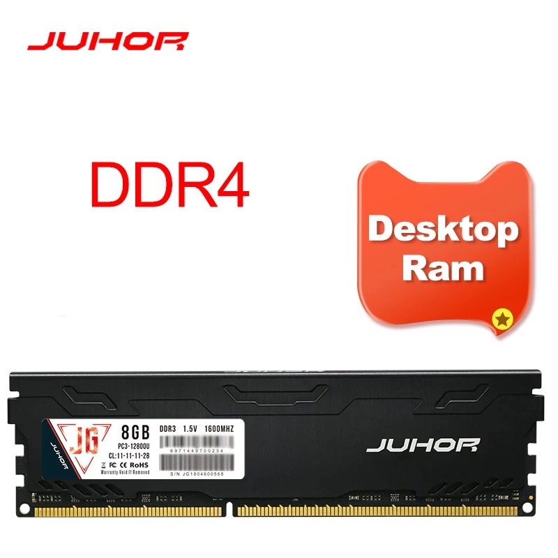 Memória Ram Gamer Juhor Ddr4 8gb 2666mhz Black | Shopee Brasil