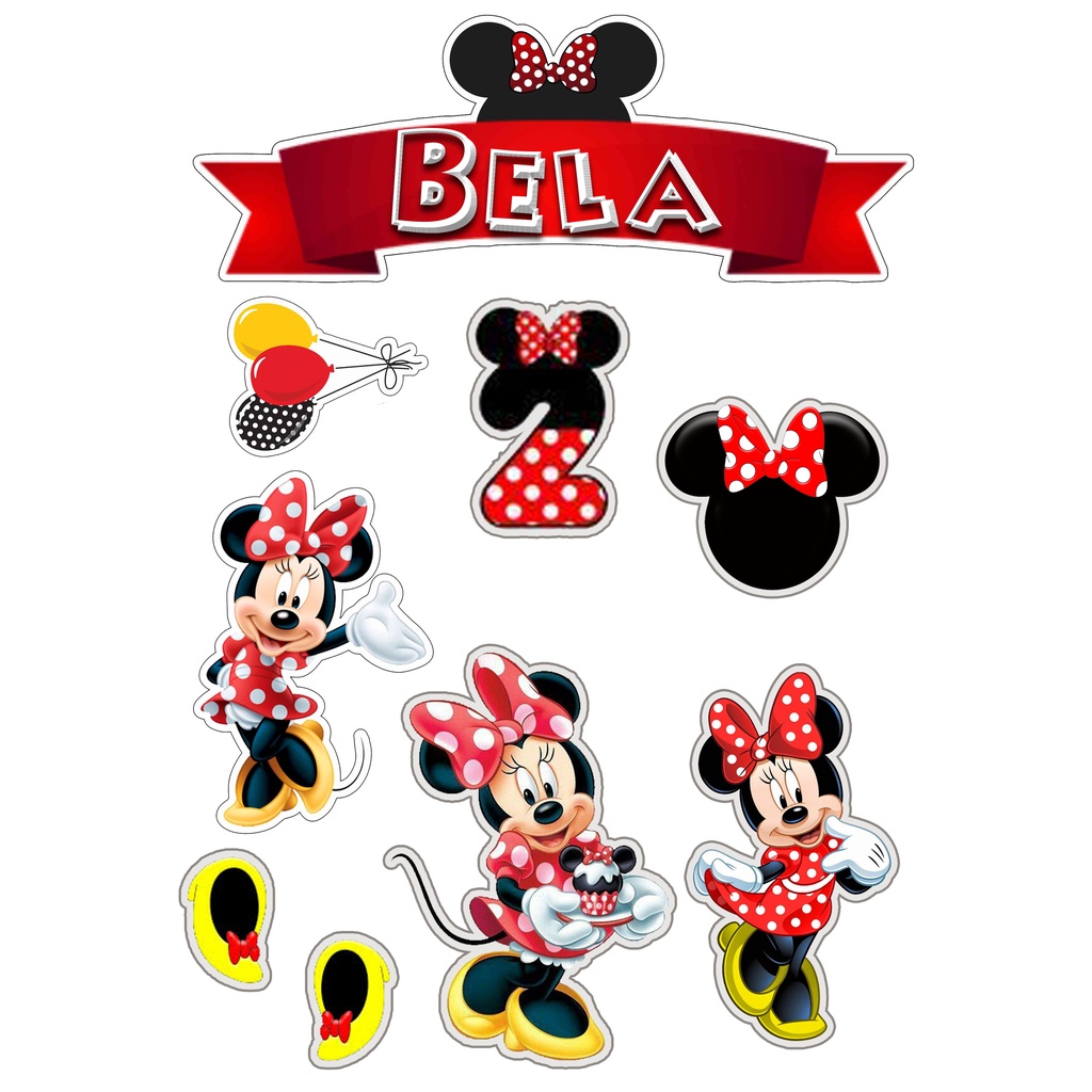 topper de bolo Minie | Shopee Brasil