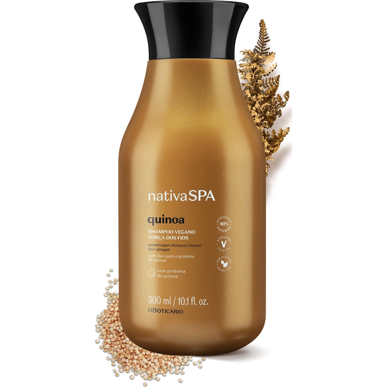 Shampoo Vegano Força dos Fios Nativa Spa Quinoa 300ml | Shopee Brasil