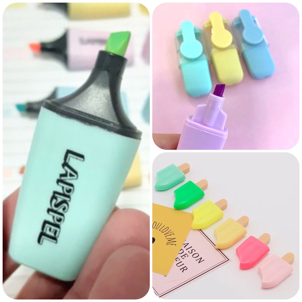 Kit Mini Marca Texto Tom Pastel - 4 Unidades | Shopee Brasil