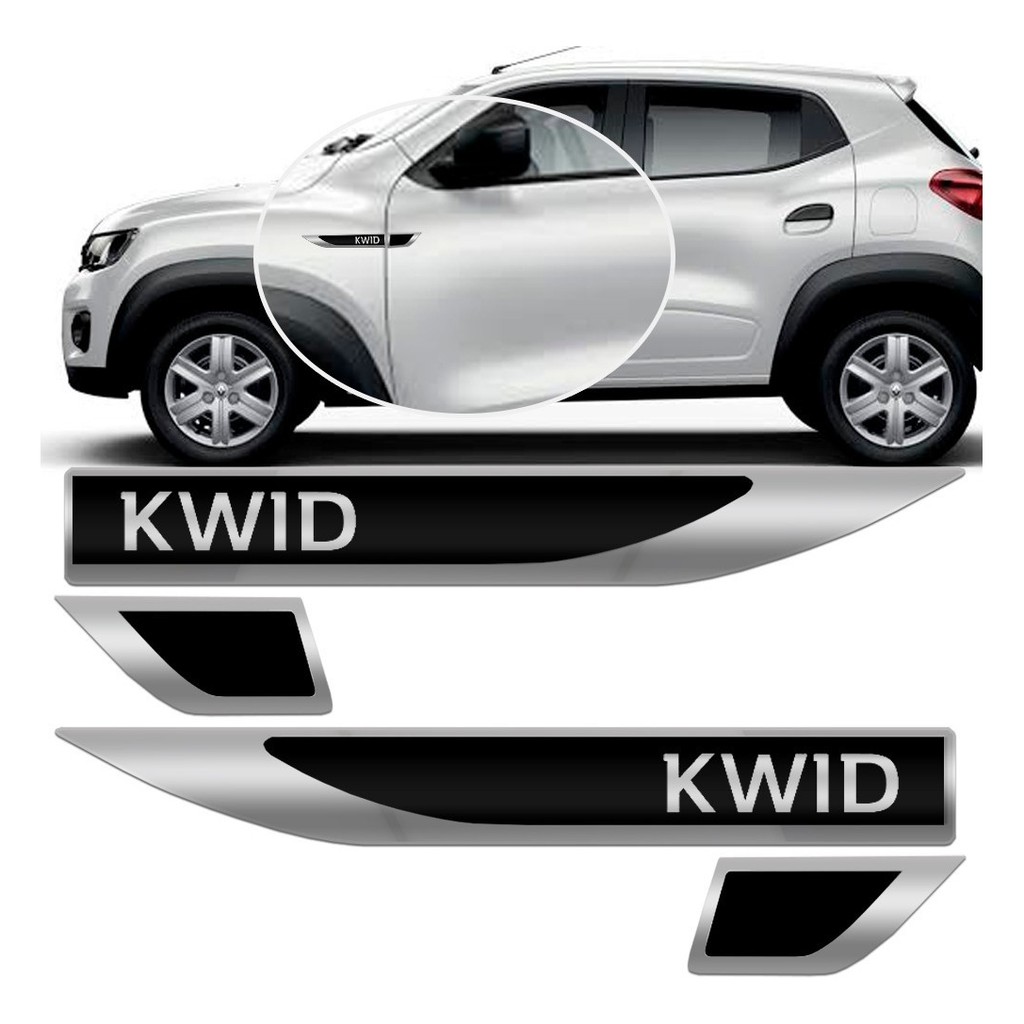 Par Emblema Aplique Lateral Resinado Renault Kwid 2018 2019 2020 2021 ...