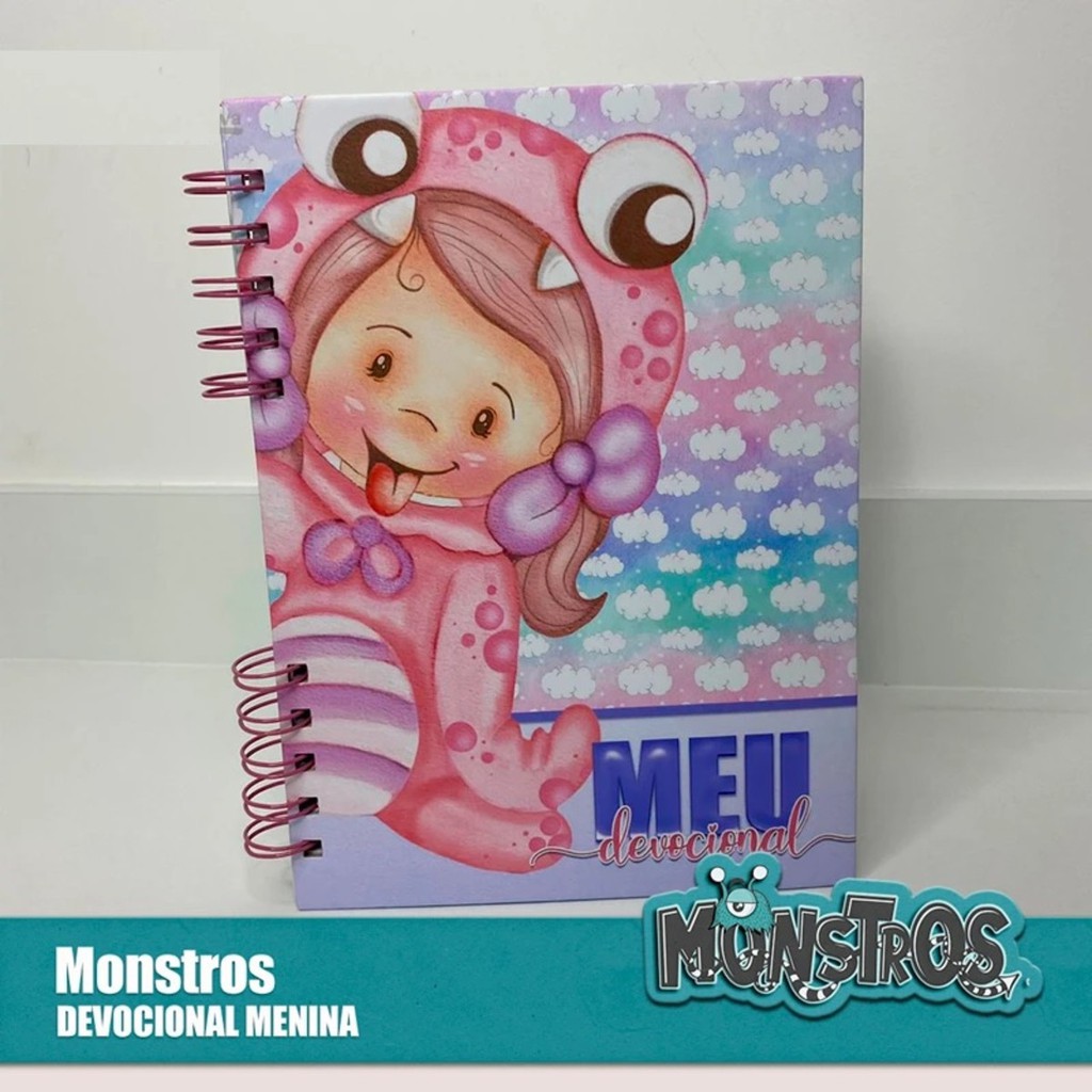 Caderno Devocional Infantil Menina - Monstros | Shopee Brasil