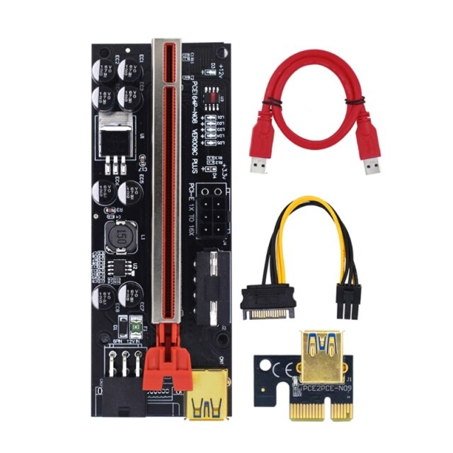 Adaptador Riser Card USB 3.0 Placa PCI-E 16x para PCI-E 1x Extensor ...