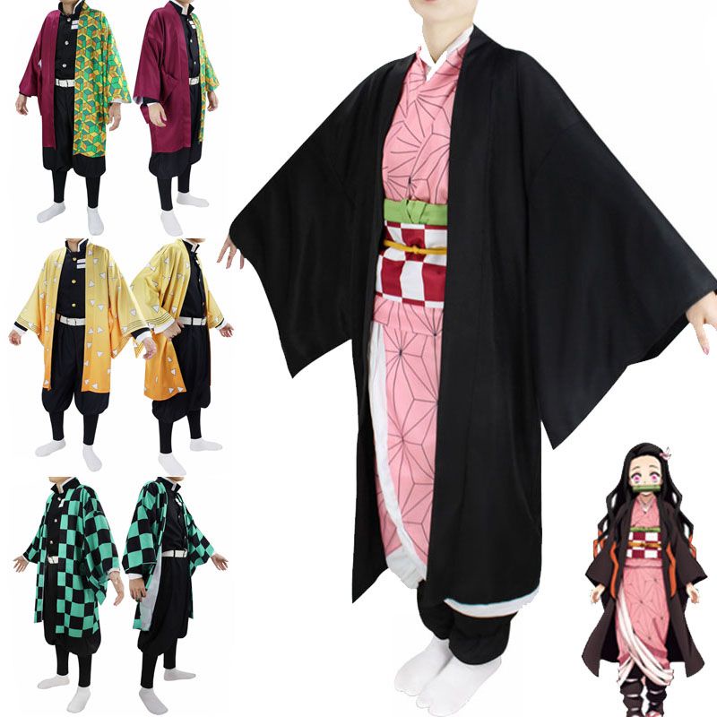 Slayer : Kimetsu Demon No Yaiba Kamado Nezuko Cosplay Traje Robes ...