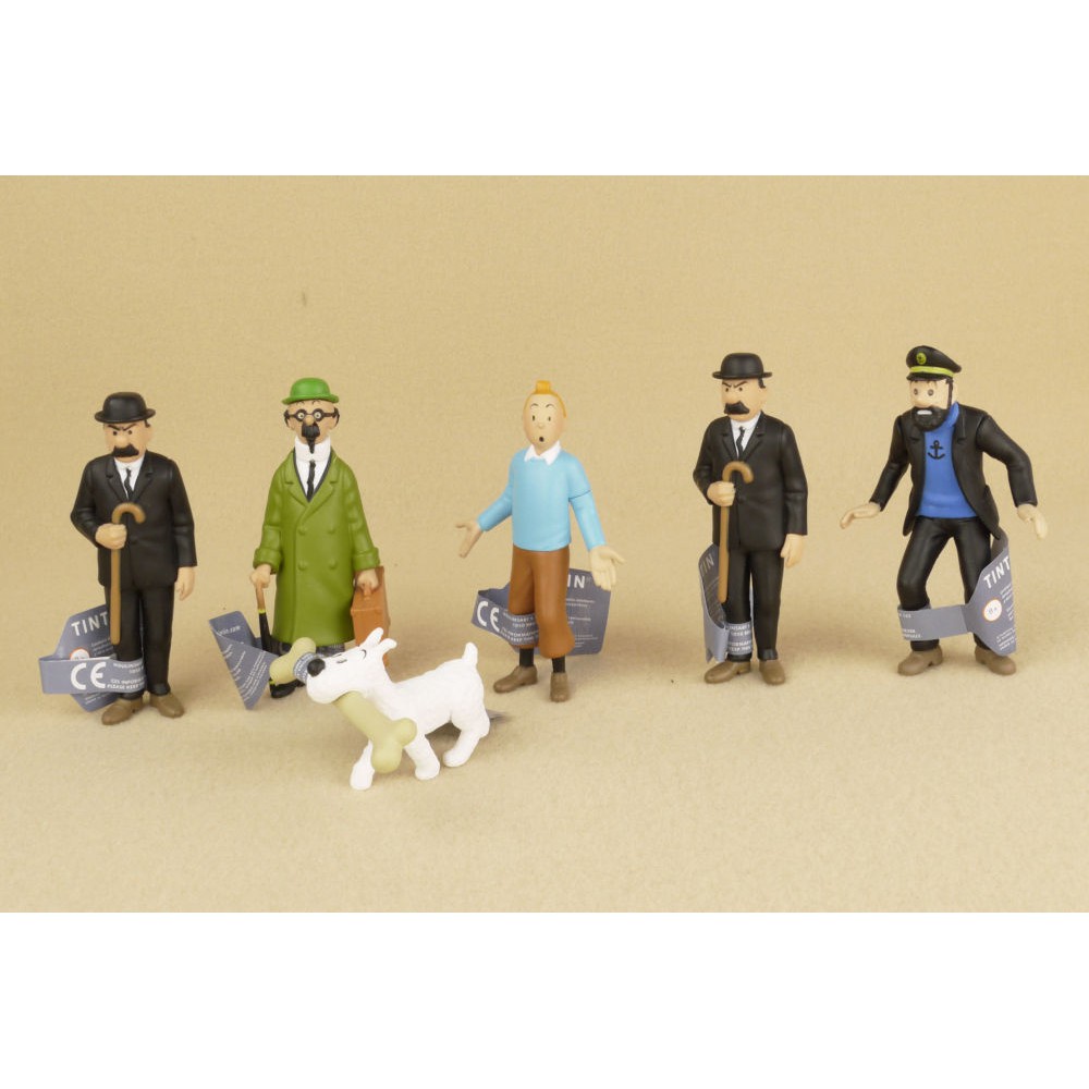 Kit 6 Bonecos Miniaturas As Aventuras de Tintin Timtim | Shopee Brasil