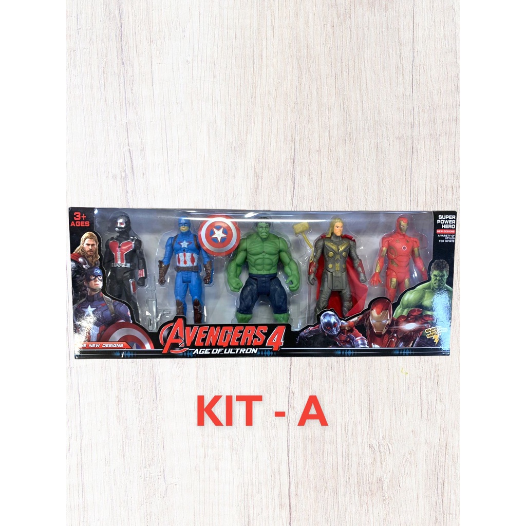 kit 5 bonecos Marvel avengers vingadores Envio Imediato Pronta Entrega ...