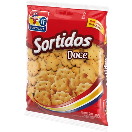 Biscoito Fortaleza Sortidos Doce 400G - Kit 5 Unidades | Shopee Brasil