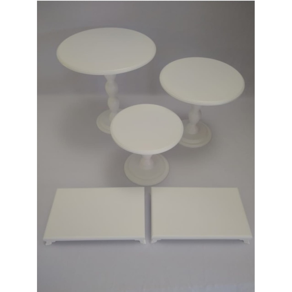 Kit Boleira Para Festa Em MDF com 2 Bandejas para Docinhos Festa ...
