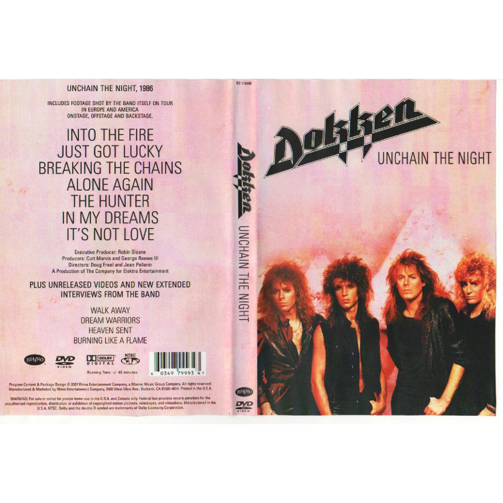 Coleção Dokken 3 Dvds Unchain The Night Hard Rock Heavy Metal | Shopee ...