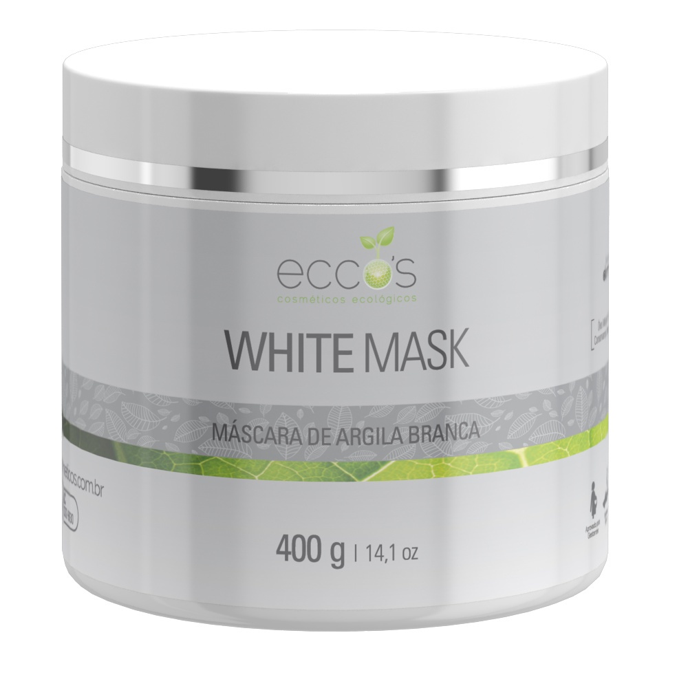 White Mask - Máscara de Argila Branca 400g Eccos | Shopee Brasil