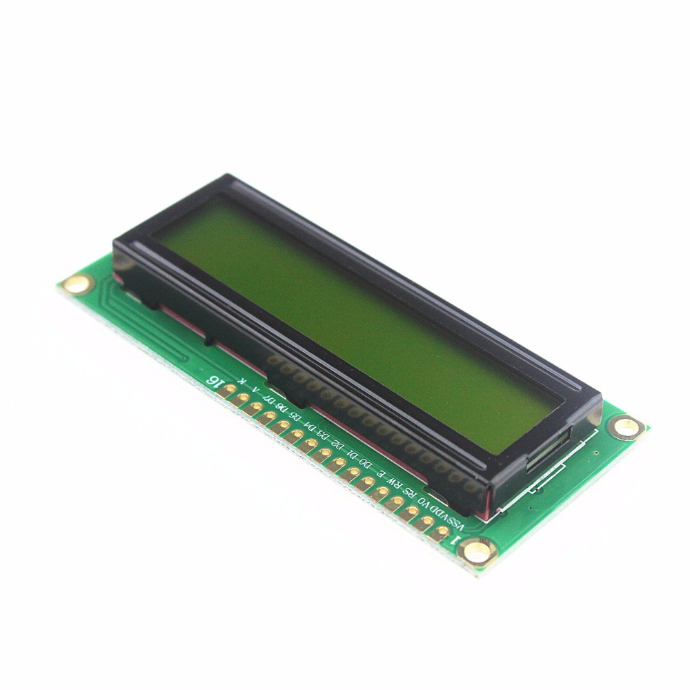 Tela LCD1602 LCD 1602 Verde Amarelo 16X2 Com Luz De Fundo 1602A 5v Para ...