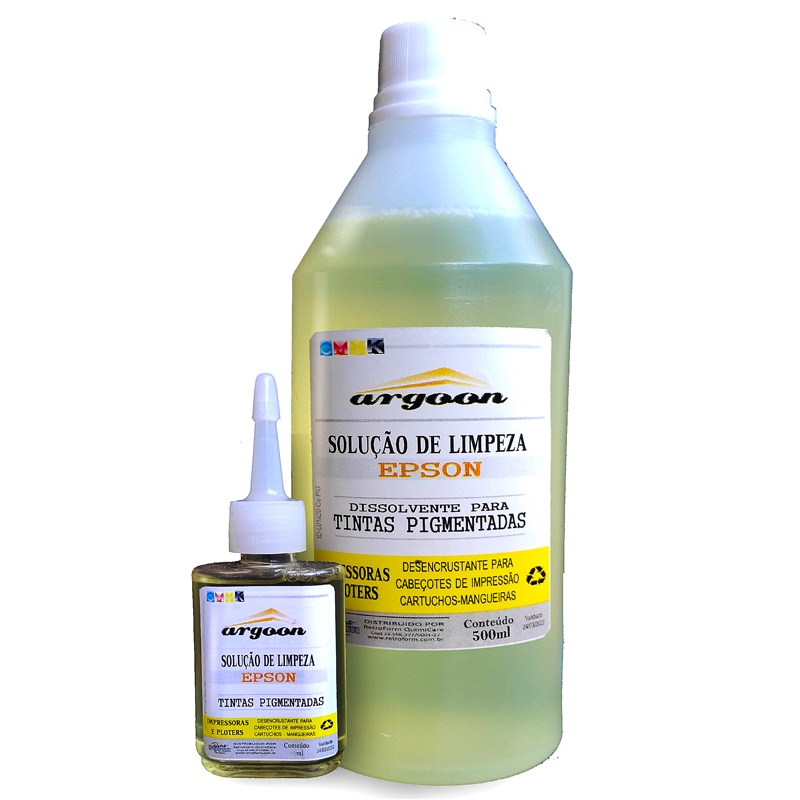 Solução de Limpeza Argoon - compatível HP/EPSON - 500 ML | Shopee Brasil