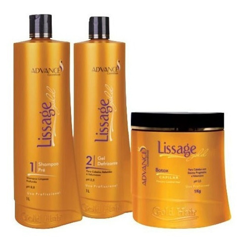 Lissage Gold - Advance Gold Hair advance Kit Progressiva E Botox para ...