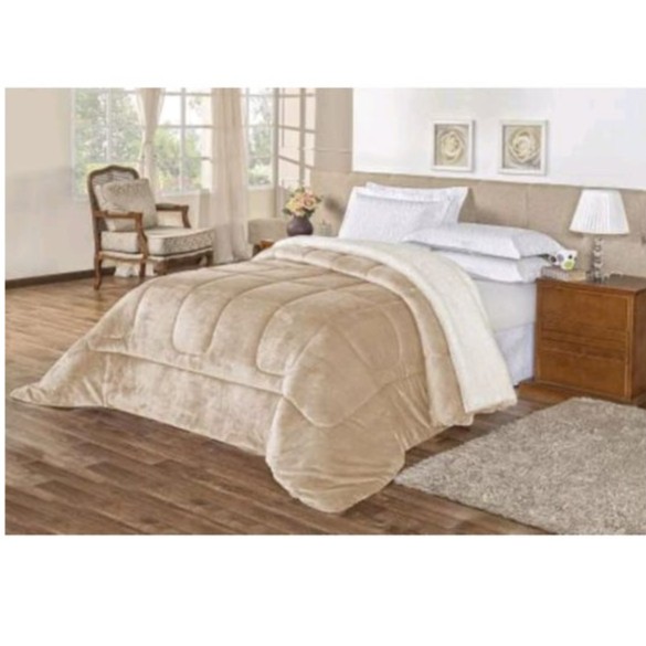 COBERDROM QUEMM CAQUI MANTA + SHERPA MUITO MACIO | Shopee Brasil