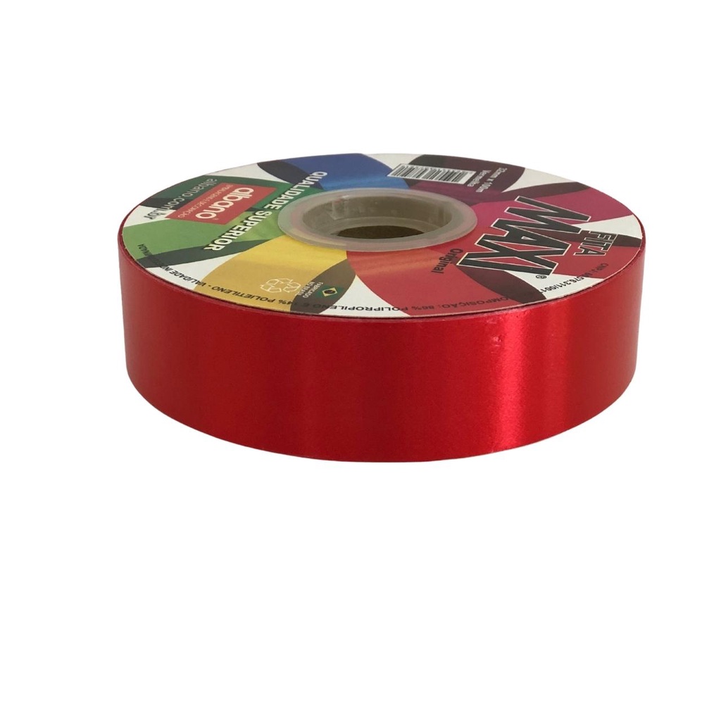 Fita Maxi Vermelho 32mmx100m Liso | Shopee Brasil