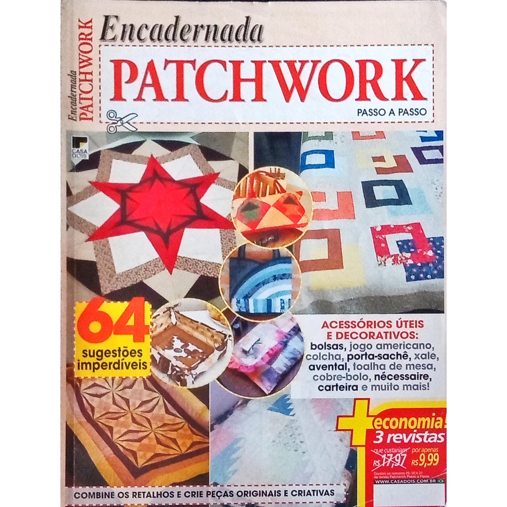 Artesanato - Encadernada Patchwork Passo a Passo ( 29 + 30 + 31 ...