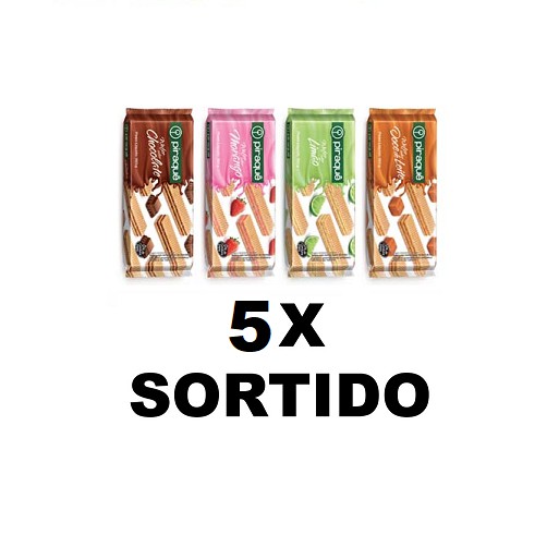 Kit 5 pacotes de biscoito wafer Piraquê sortidos 160g | Shopee Brasil